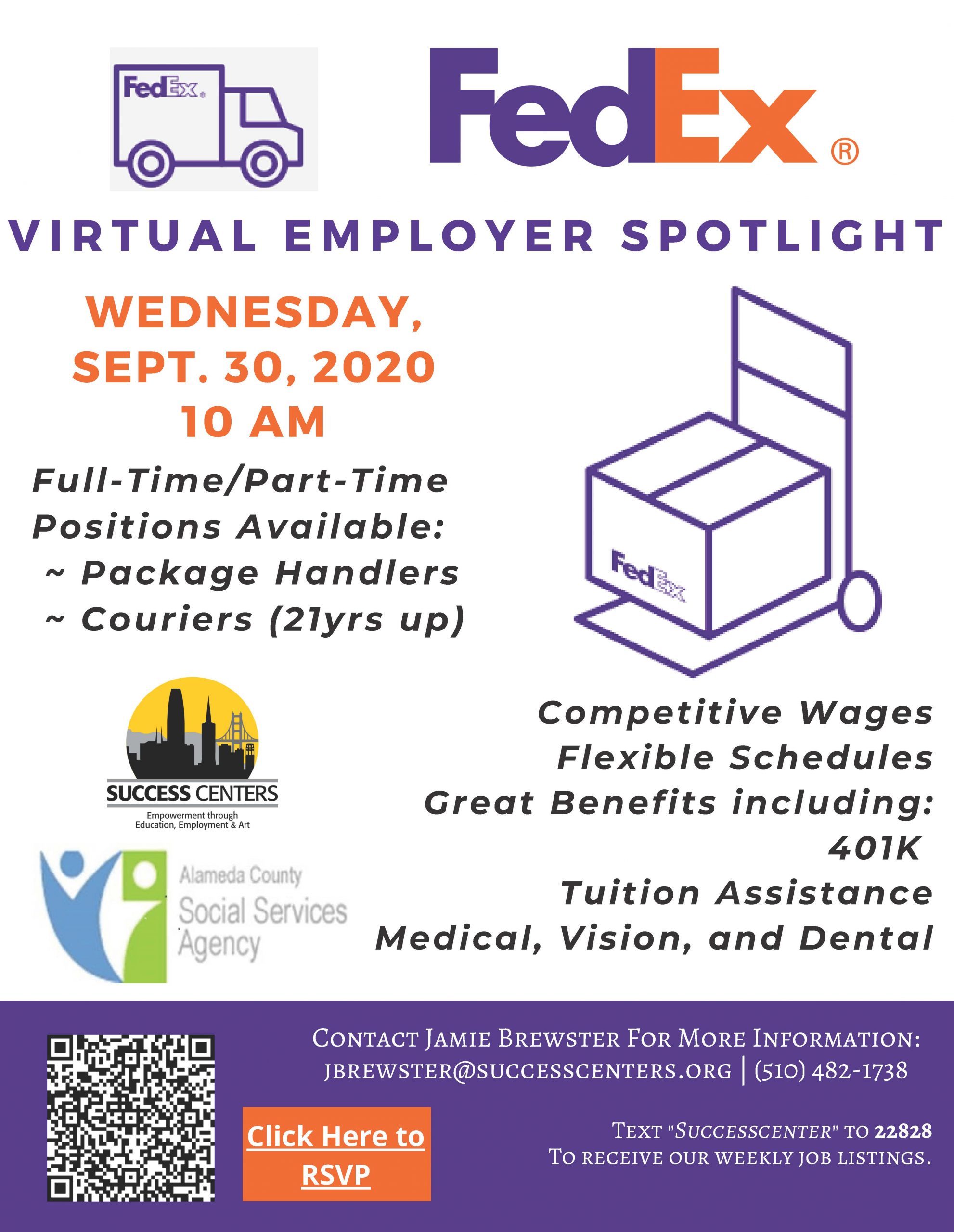 Alameda County/Success Center virtual recruitment with Fed Ex ...